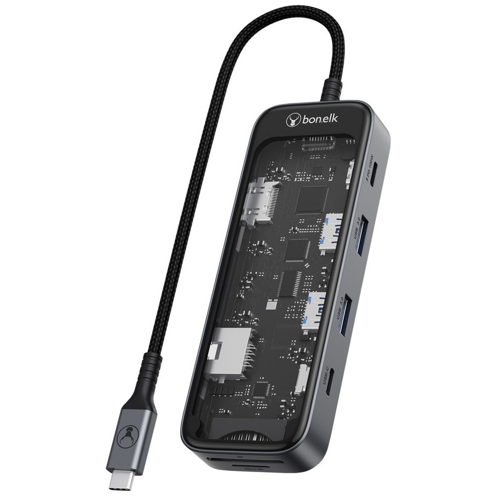 Bonelk Vision USB-C 8-in-1 Multi-Port Hub | Officeworks
