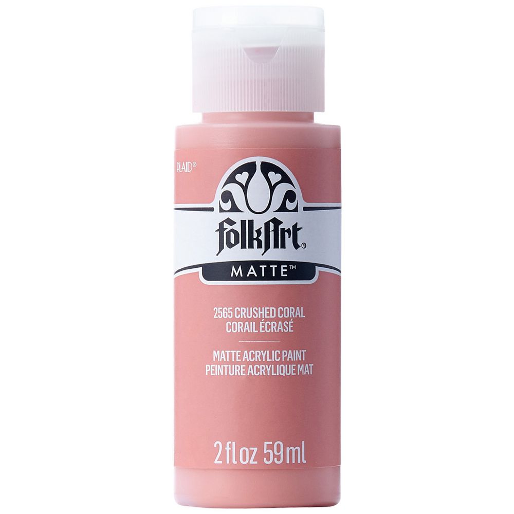 Folk Art Acrylic Paint 59mL Crushed Coral | Officeworks