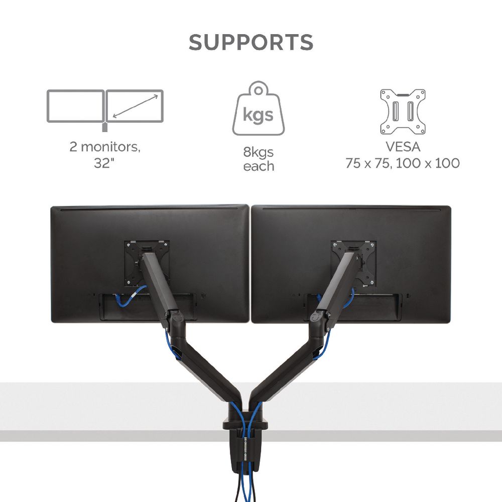 Fellowes Platinum Series Dual Monitor Arm 17"-40" | Officeworks