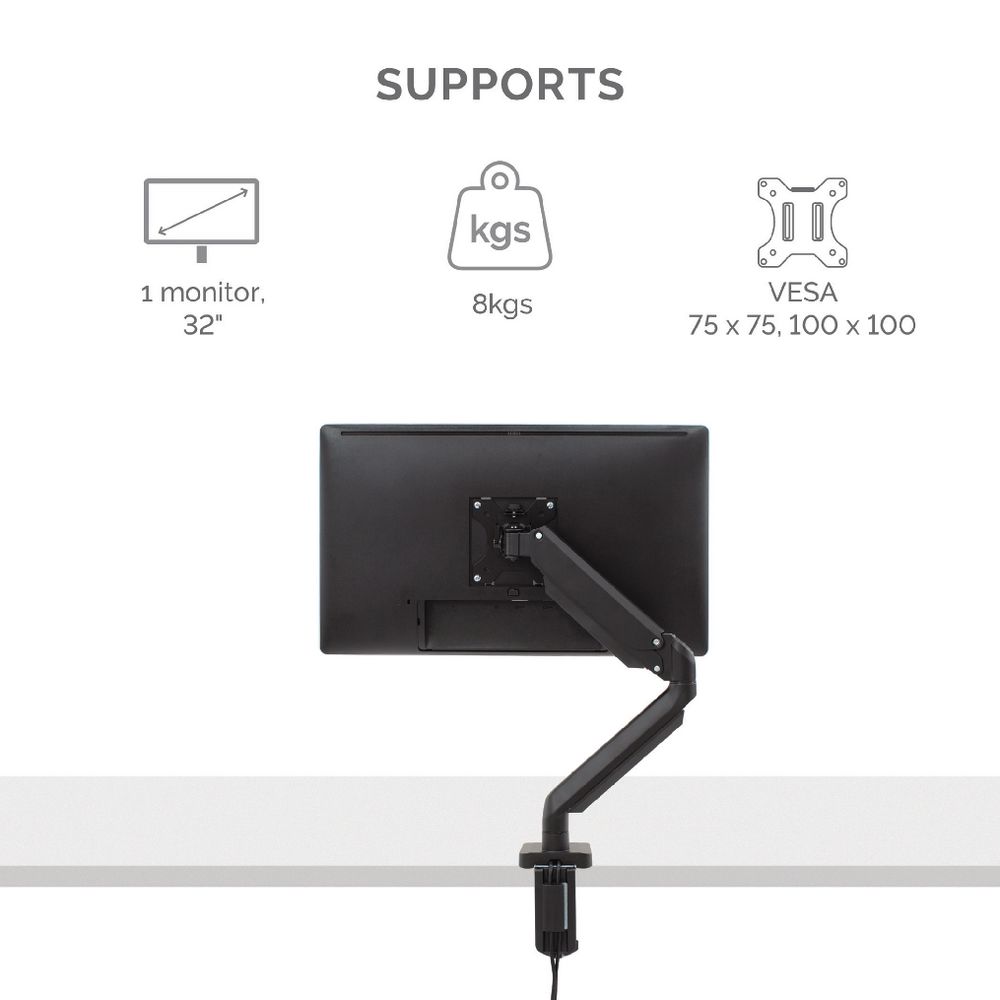 Fellowes Platinum Series Single Monitor Arm 17-40" | Officeworks