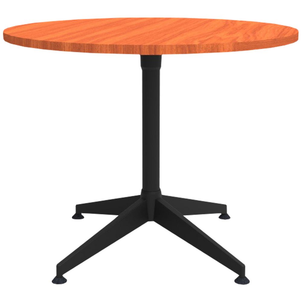 Rapidline Typhoon Round Table 900mm Cherry and Black | Officeworks