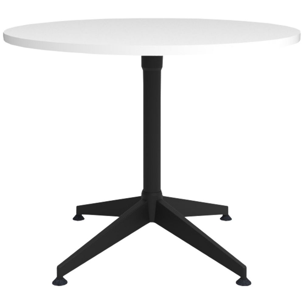 Rapidline Typhoon Round Table 900mm White and Black | Officeworks