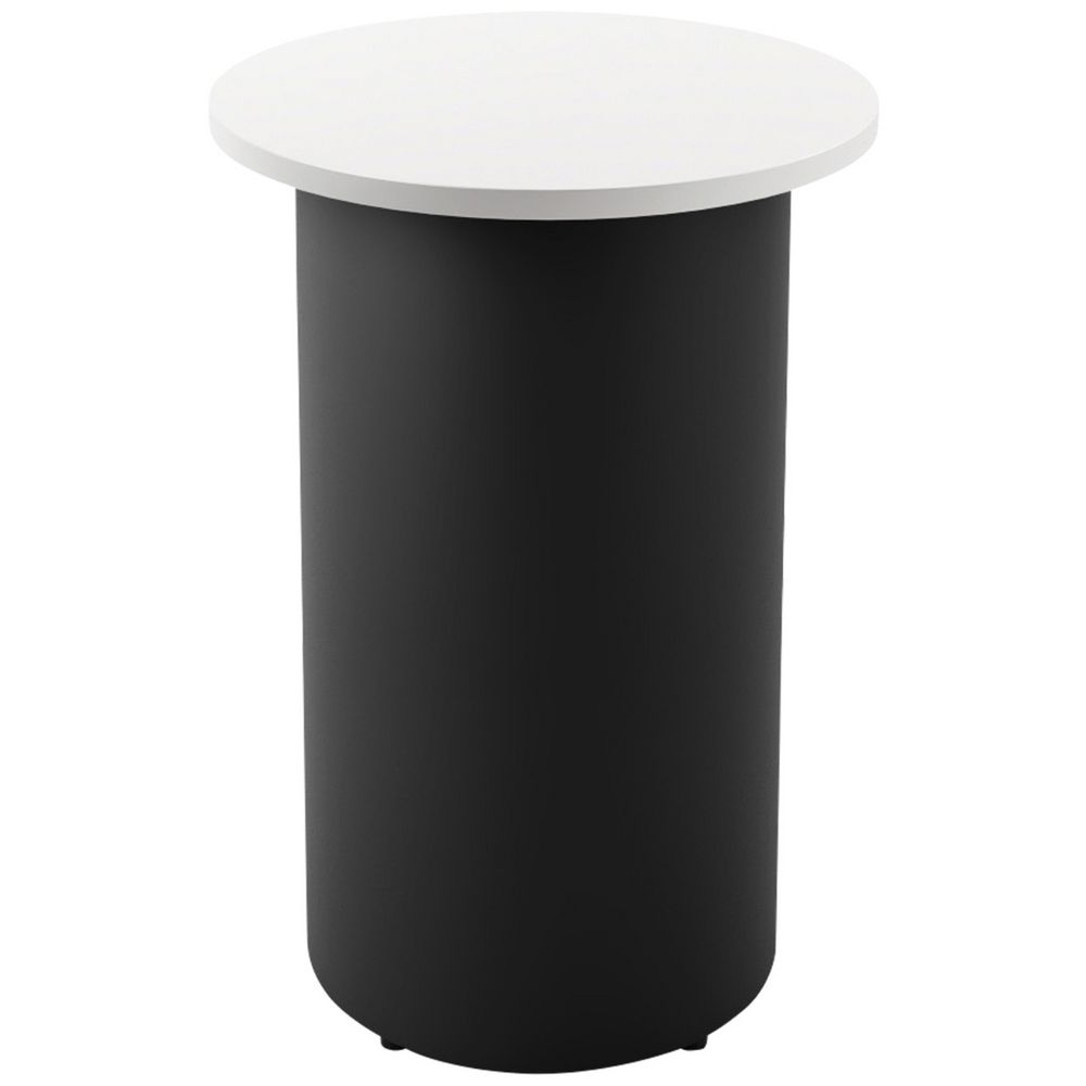 Rapidline High Drum Table 600mm White and Black | Officeworks