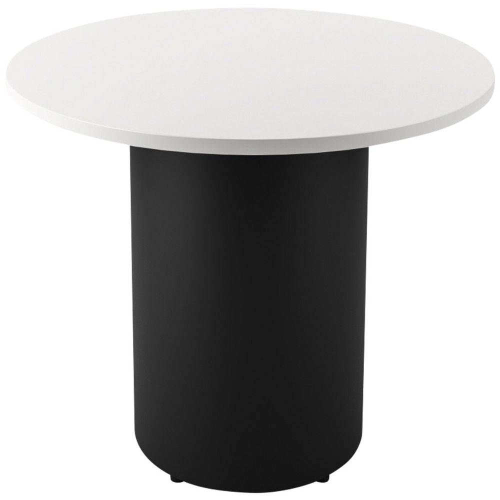 Rapidline Drum Table 900mm White and Black | Officeworks