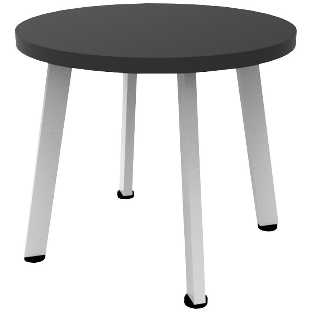 Rapidline Eternity Round Coffee Table 500mm Black and White | Officeworks