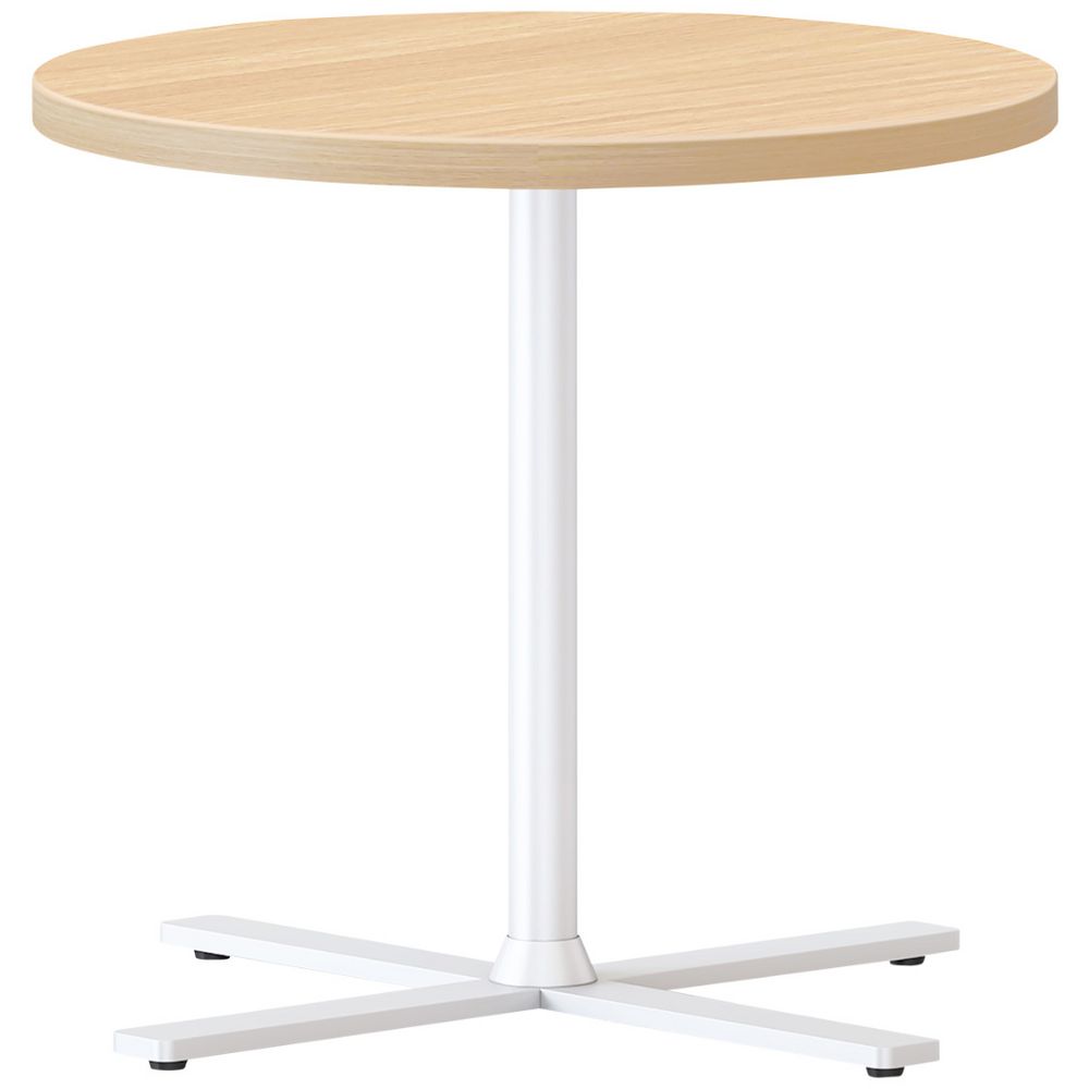 Rapidline Kolo Side Table 500x457mm Natural Oak and White | Officeworks
