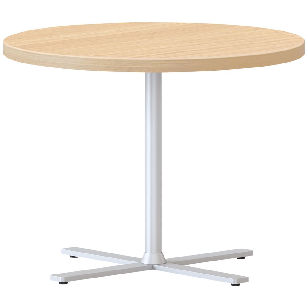 Rapidline Kolo Side Table 600x457mm Natural Oak and White | Officeworks