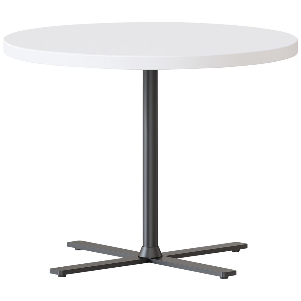 Rapidline Kolo Side Table 600x457mm White and Black | Officeworks