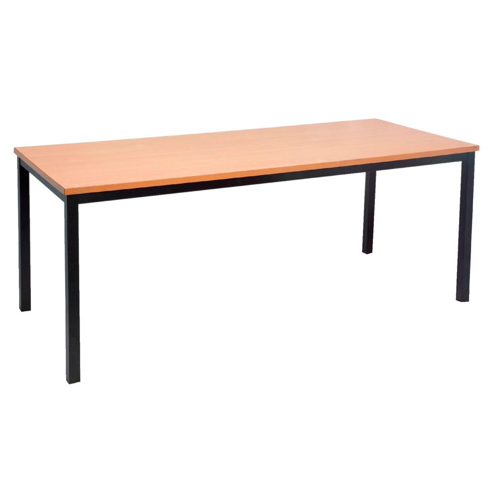 Rapidline Steel Frame Table 1200 x 600mm Beech | Officeworks