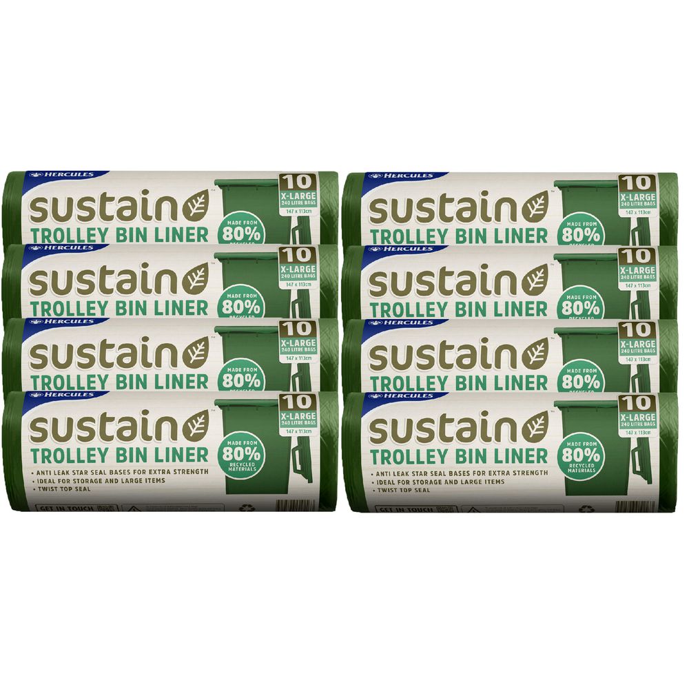 Hercules Trolley Bin Liner Extra Large 240L 80 Pk | Officeworks