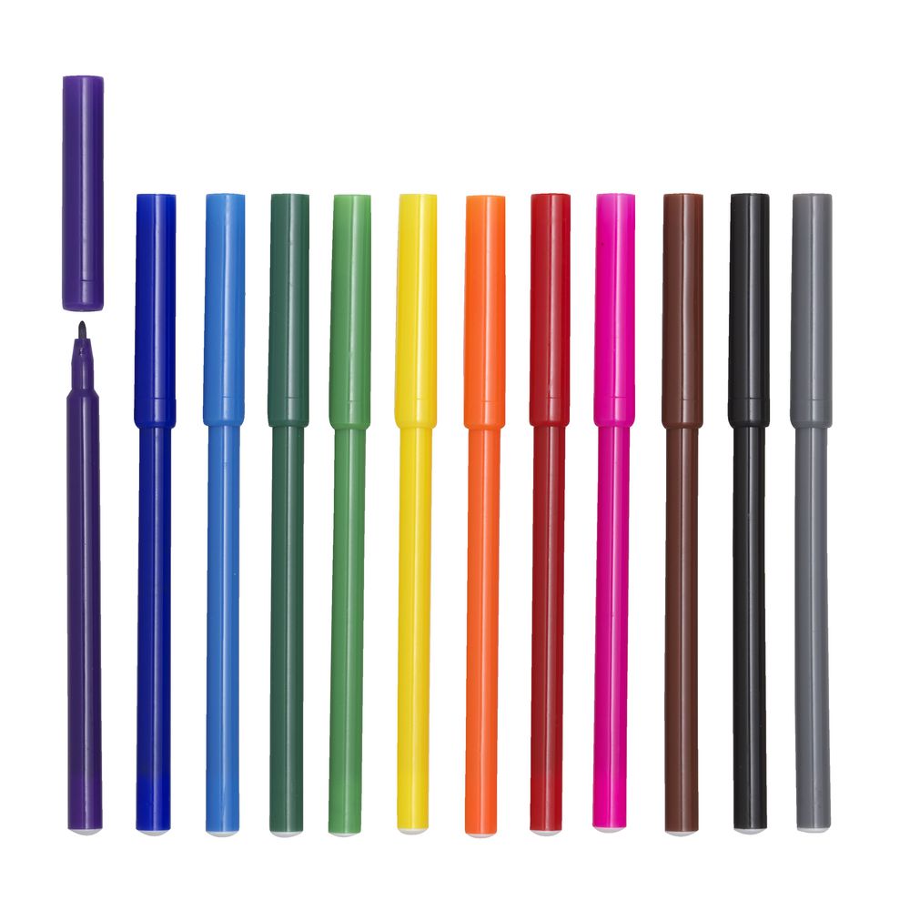 Texta Nylorite Coloured Markers Assorted 12 Pack | Officeworks