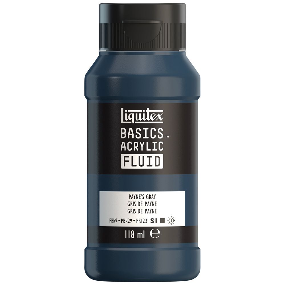 Liquitex Basics Fluid Acrylic Paint 118ml Paynes Grey S1 | Officeworks