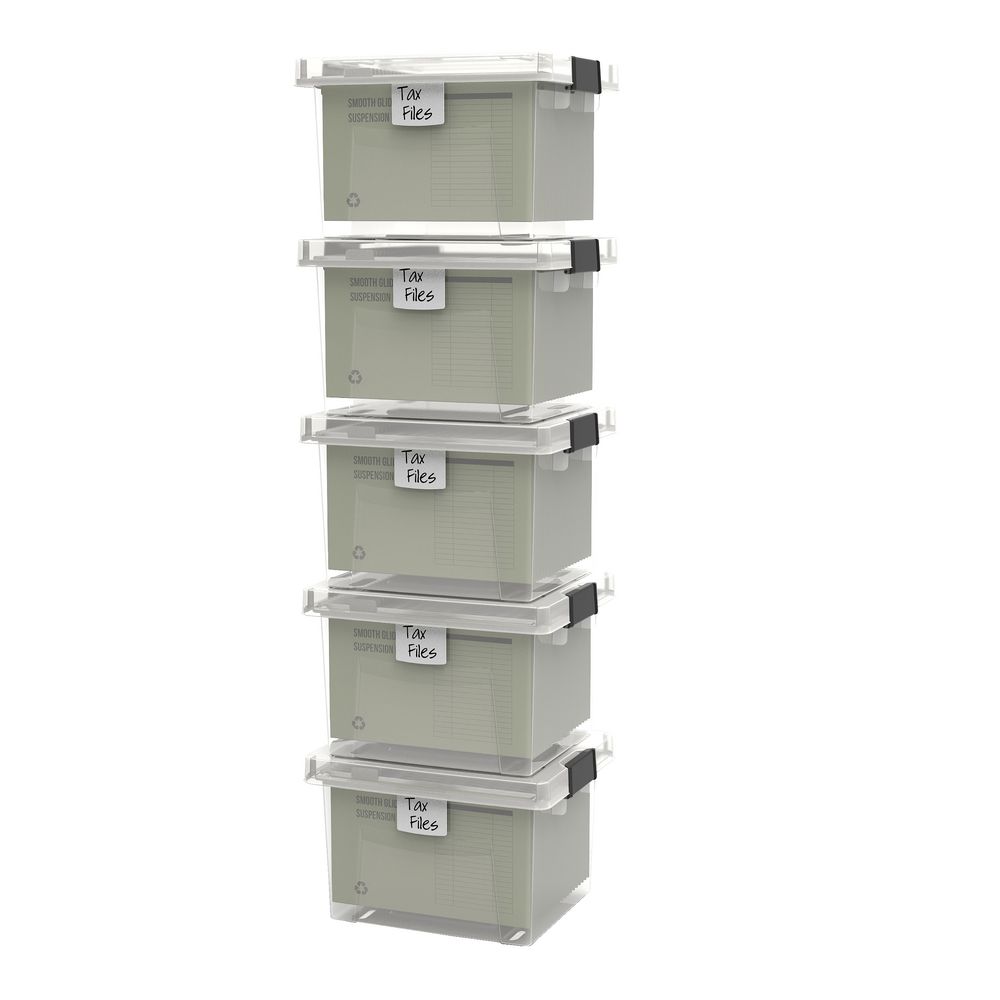 Ezy Storage 30L File Box Clear | Officeworks