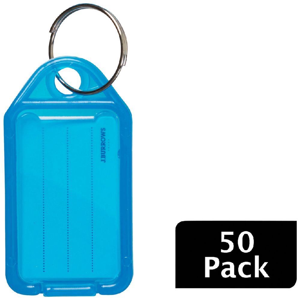 J.Burrows Key Tags Blue 50 Pack | Officeworks