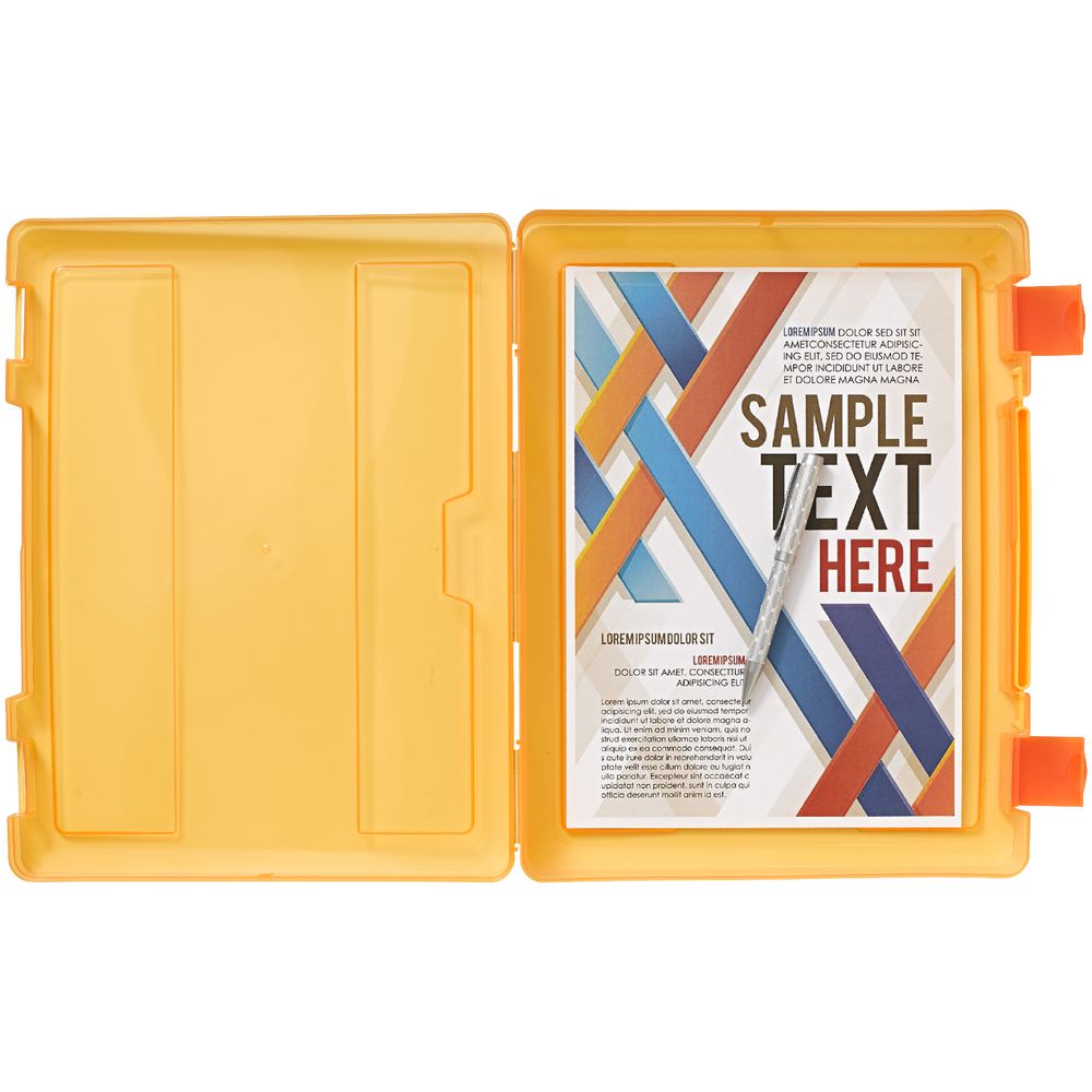 J.Burrows Stationery Case with Handle Orange | Officeworks