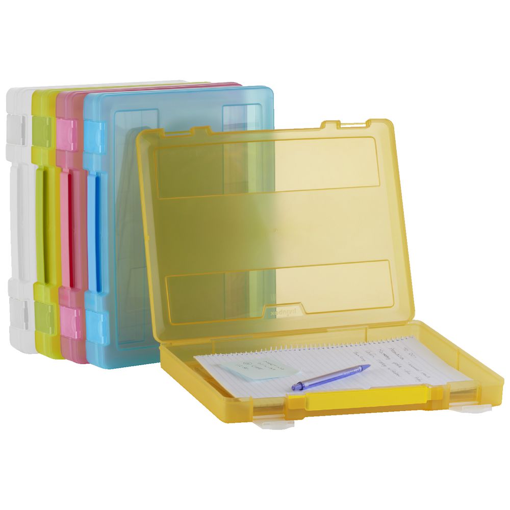 J.Burrows Stationery Case with Handle Orange | Officeworks