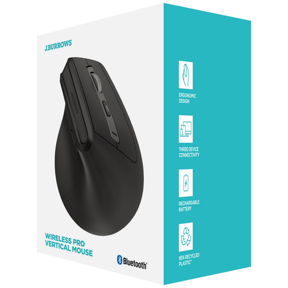J.Burrows MS520 Wireless Ergonomic Mouse | Officeworks