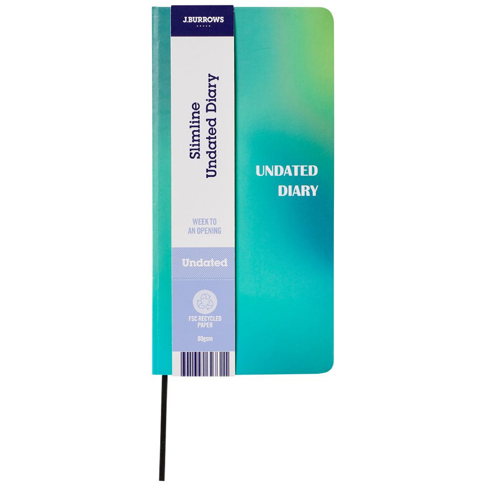 J.Burrows Slim Week to View Undated Diary Gradient | Officeworks