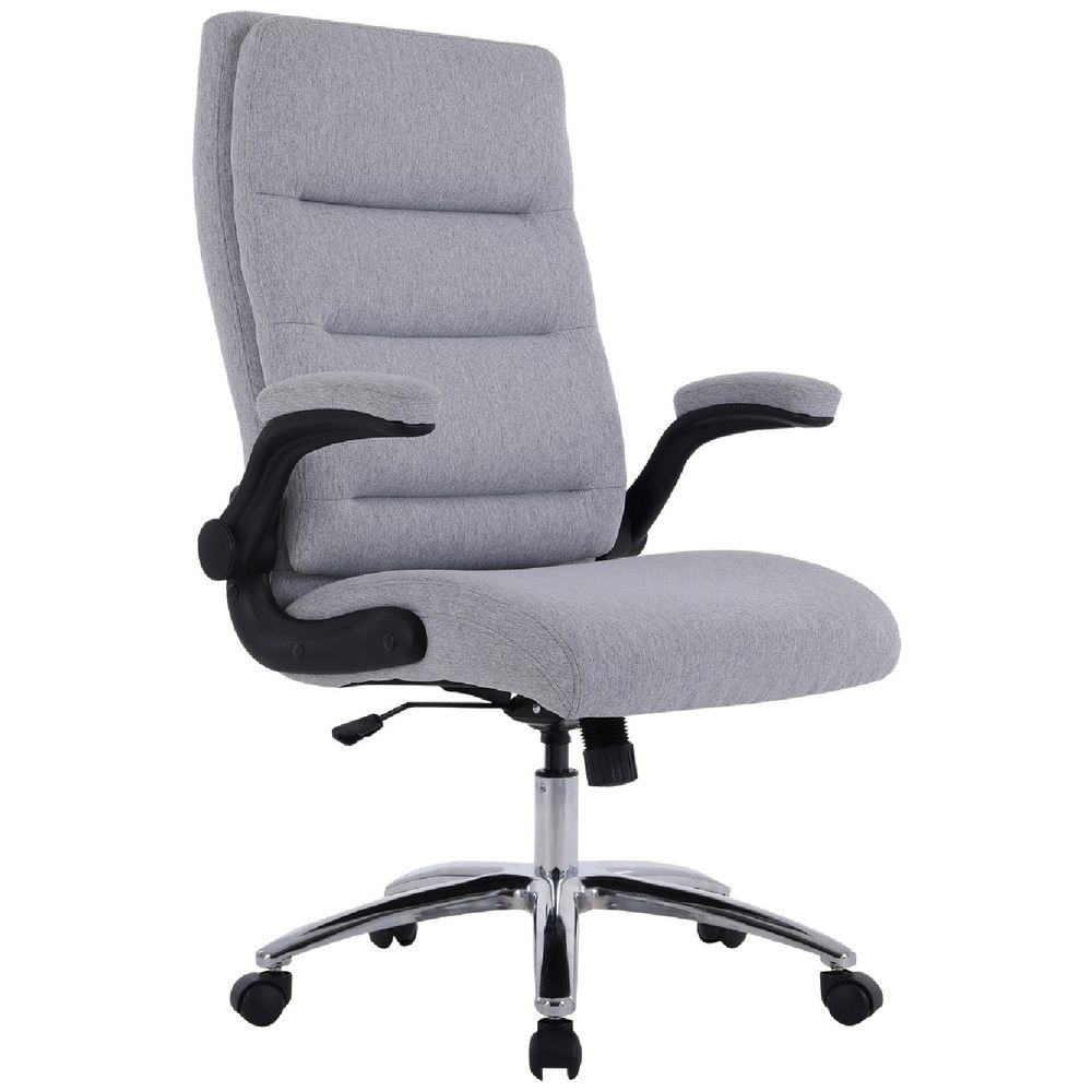 J.Burrows Stirling Chair Fabric Grey Officeworks