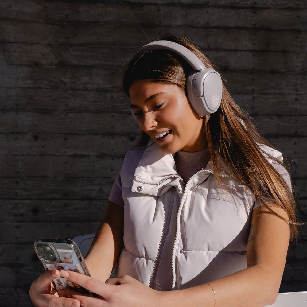 JLab JBuds Lux Wireless ANC Headphones Mauve | Officeworks