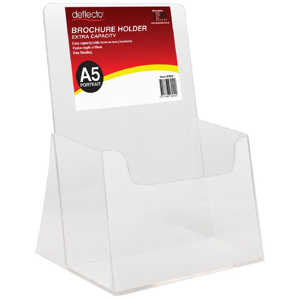 Deflecto Extra Capacity A5 Portrait Brochure Holder | Officeworks