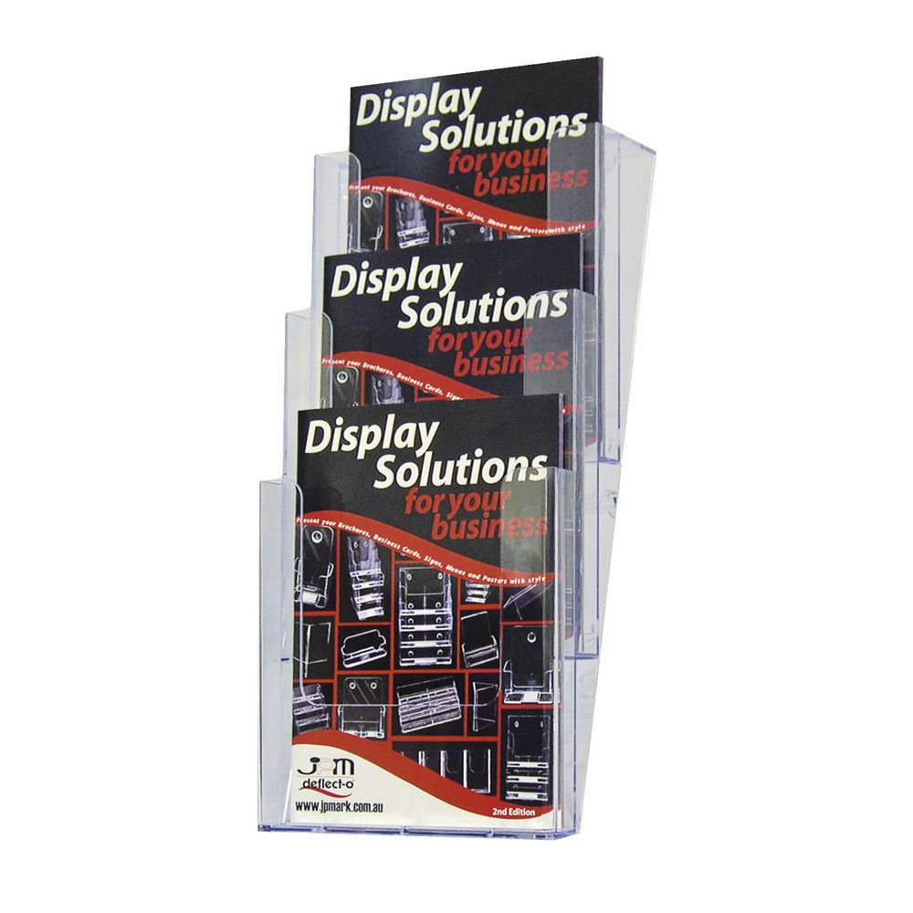 Deflecto A4 Portrait Wall Mount Brochure Holder Clear | Officeworks