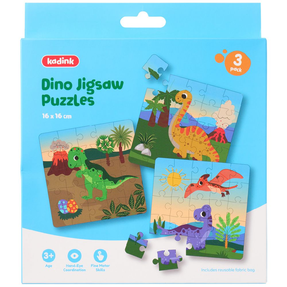 Our Dinosaur Jigsaw Puzzle 3 Pack | Officeworks