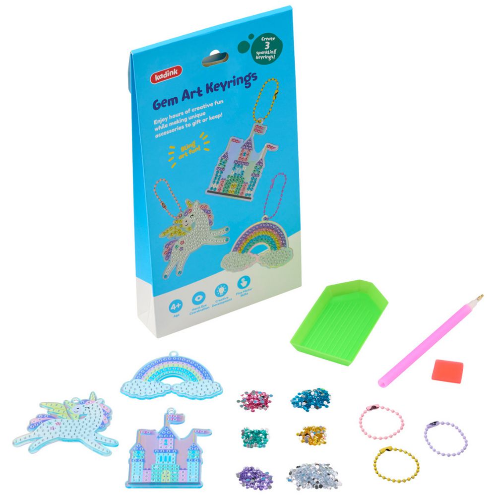 Kadink Gem Painting Key Rings Fairy Tale 3 Pack | Officeworks