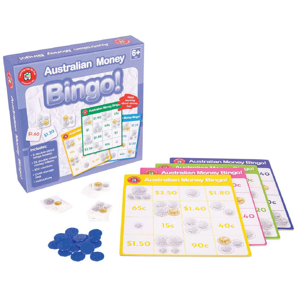 Learning Can Be Fun Australian Money Bingo | Officeworks