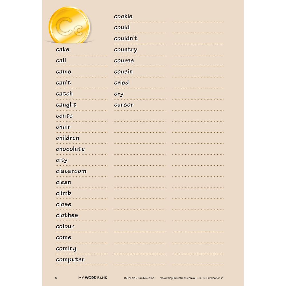 My Word Bank Book | Officeworks