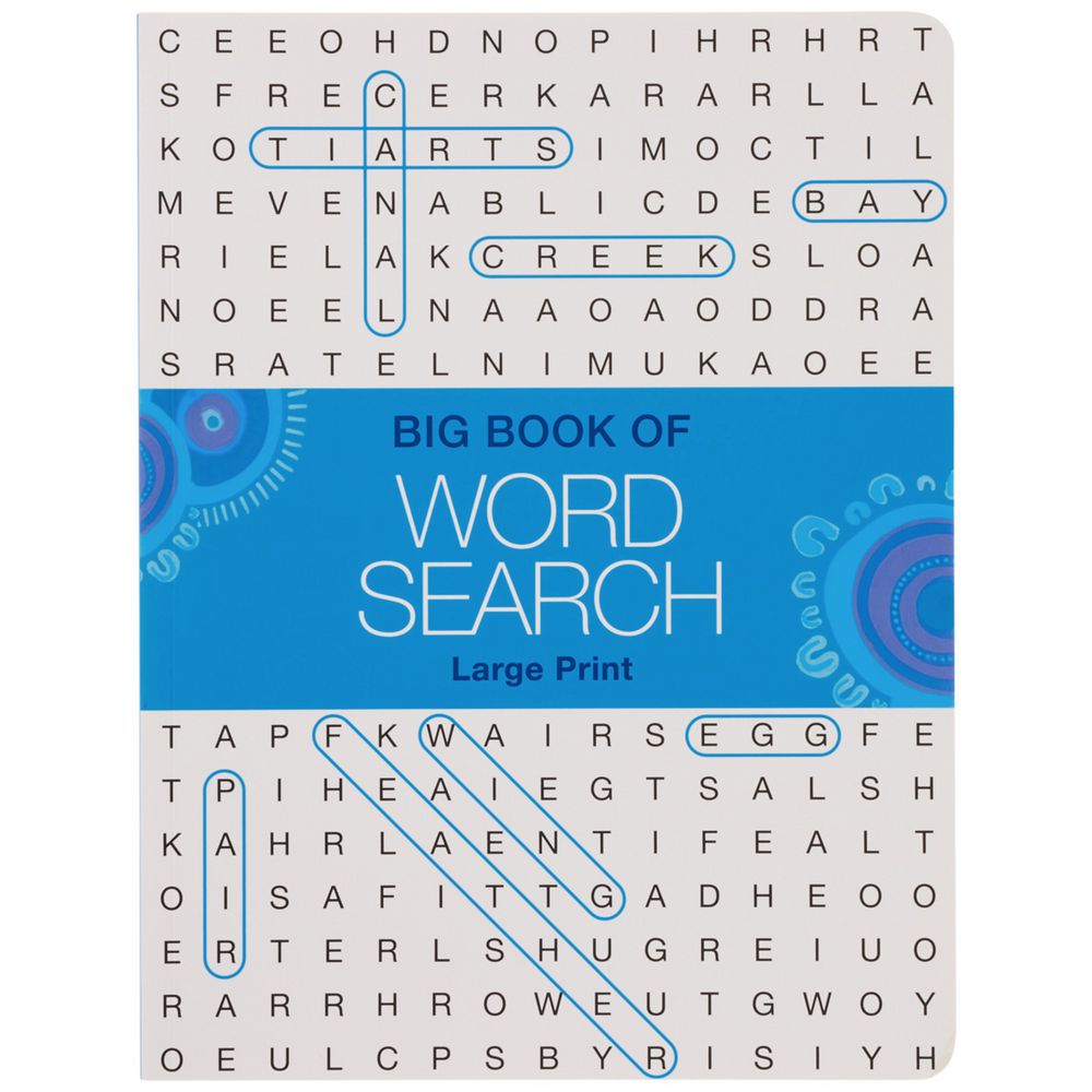 Large Print Word Search Puzzle Book Blue | Officeworks