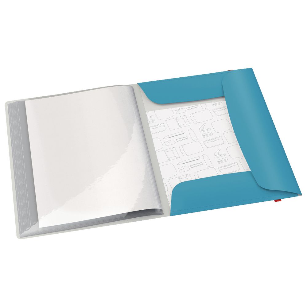 Leitz Cosy A4 3-Flap Folder with Display Book Blue | Officeworks