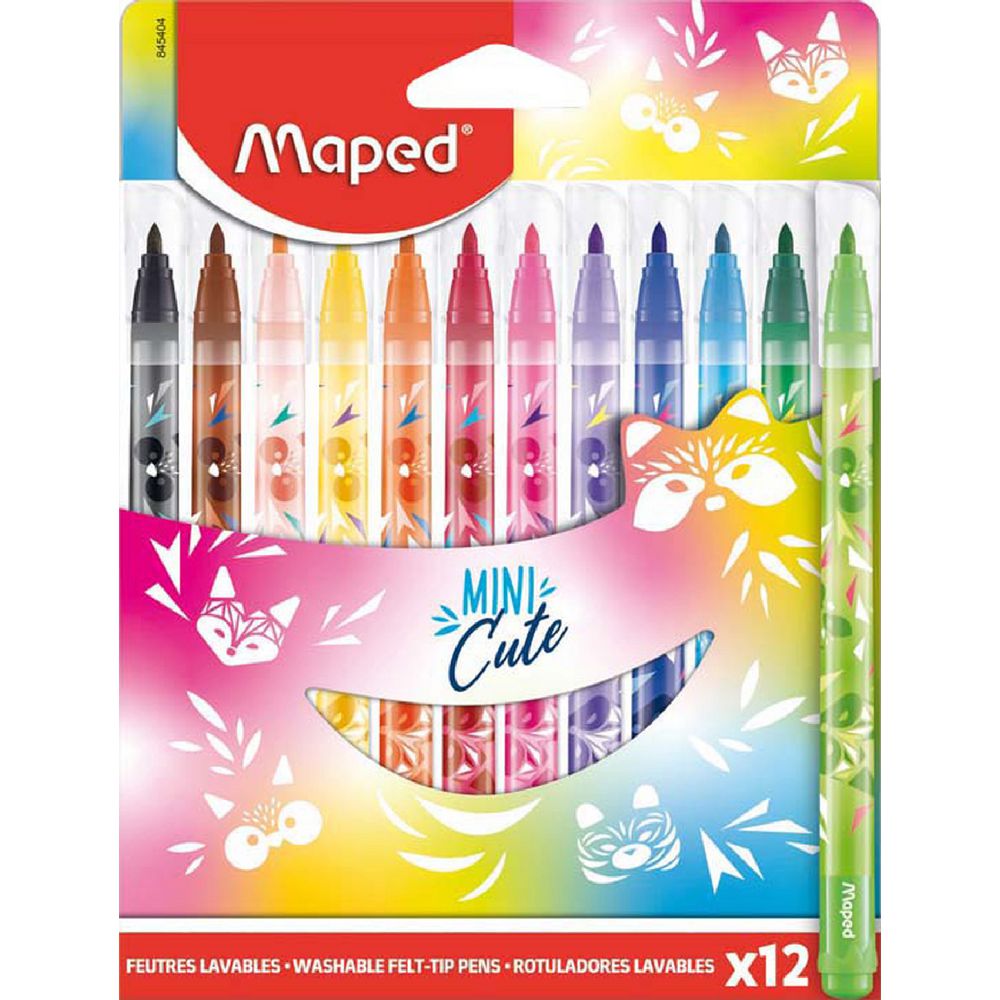 4 Pack Mini Markers For Kids Bulk 24 Mini Colour Felt Tip Pens - 2 ...