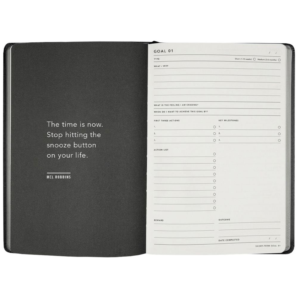 MiGoals B5 Week to View Goal Digger Planner 2026 Black | Officeworks