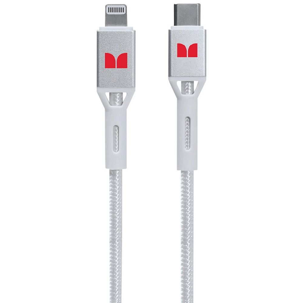 Monster Braided Lightning to USB-A Cable 1.2m White | Officeworks