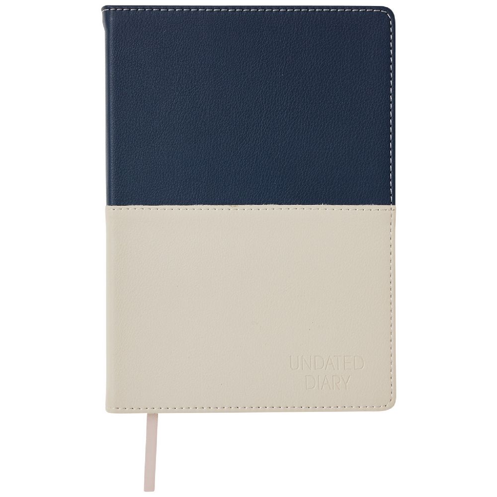 Otto A5 Day to Page Two-tone Undated Diary 192 page Neutral | Officeworks