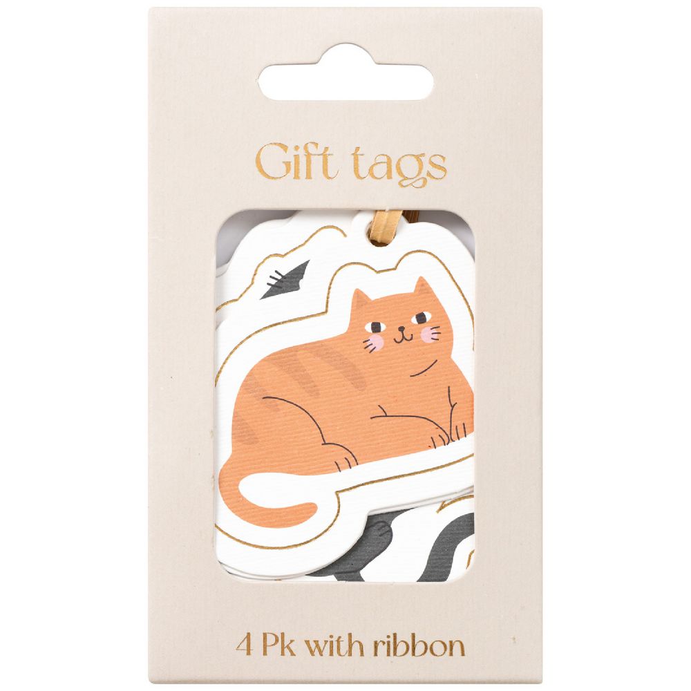 Otto Gift Tags Cats 4 Pack | Officeworks