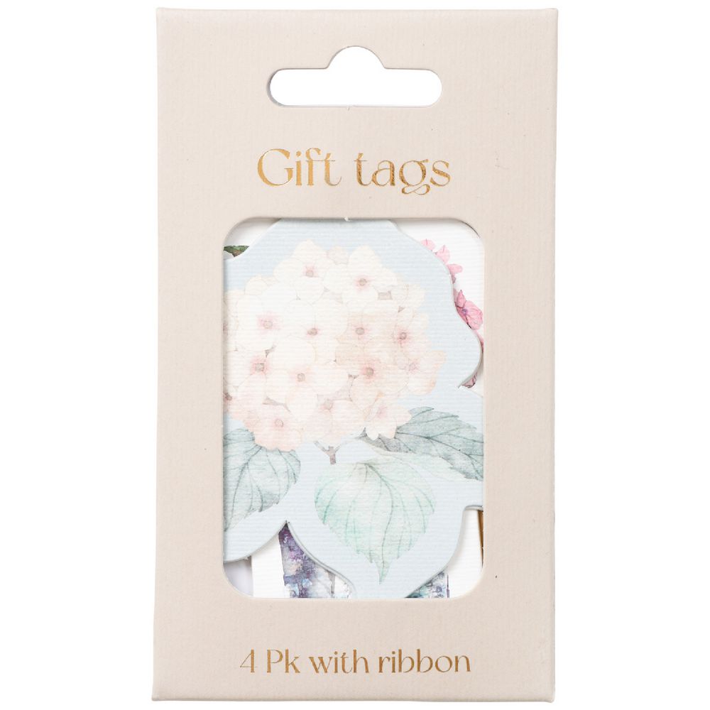 Otto Gift Tags Hydrangea 4 Pack | Officeworks