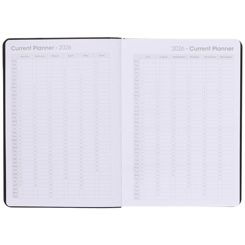 Otto A5 Day to Page Textured 2026 Diary with Pen Black | Officeworks