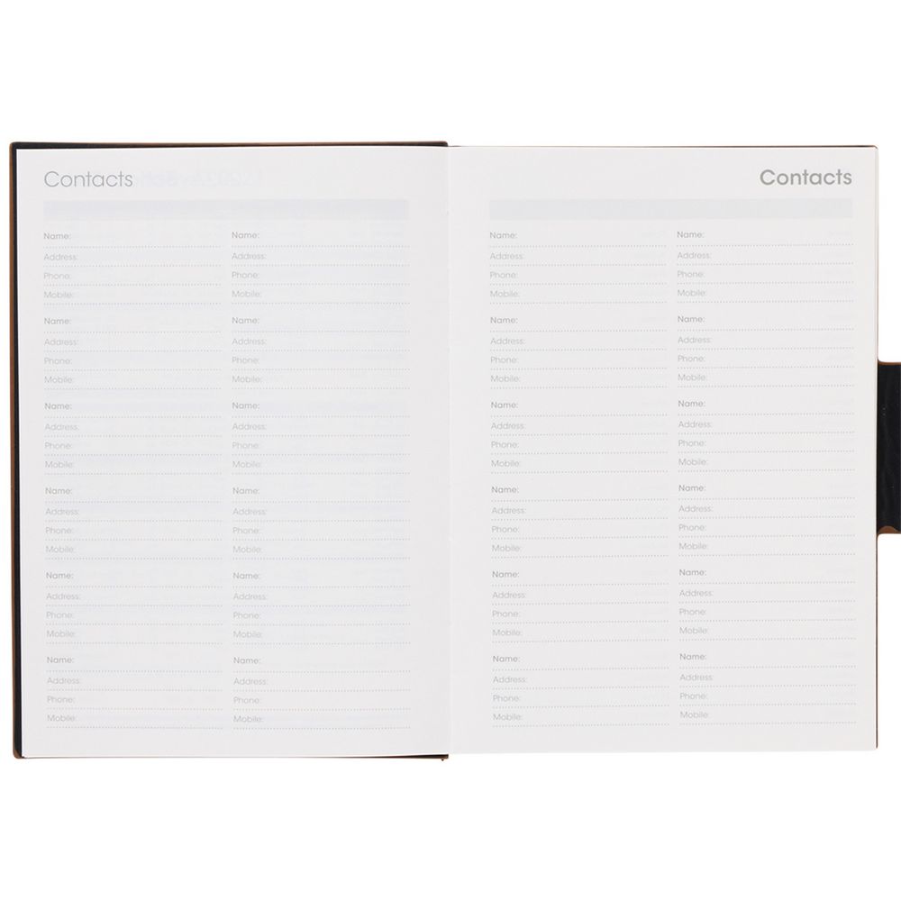 Otto A5 Day To Page Leather Diary FY26/27 Black | Officeworks