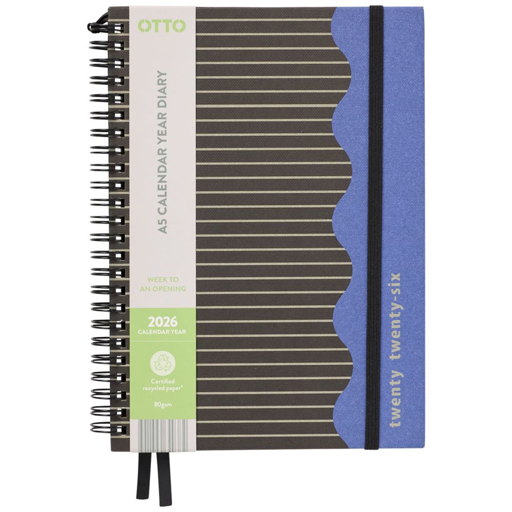 Otto A5 Week to View 2026 Diary Stripes | Officeworks