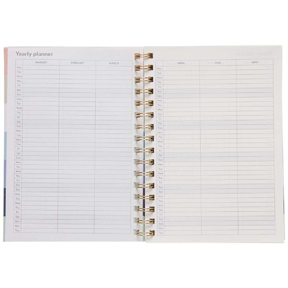 Otto A5 Week to View Undated Diary Stripe | Officeworks