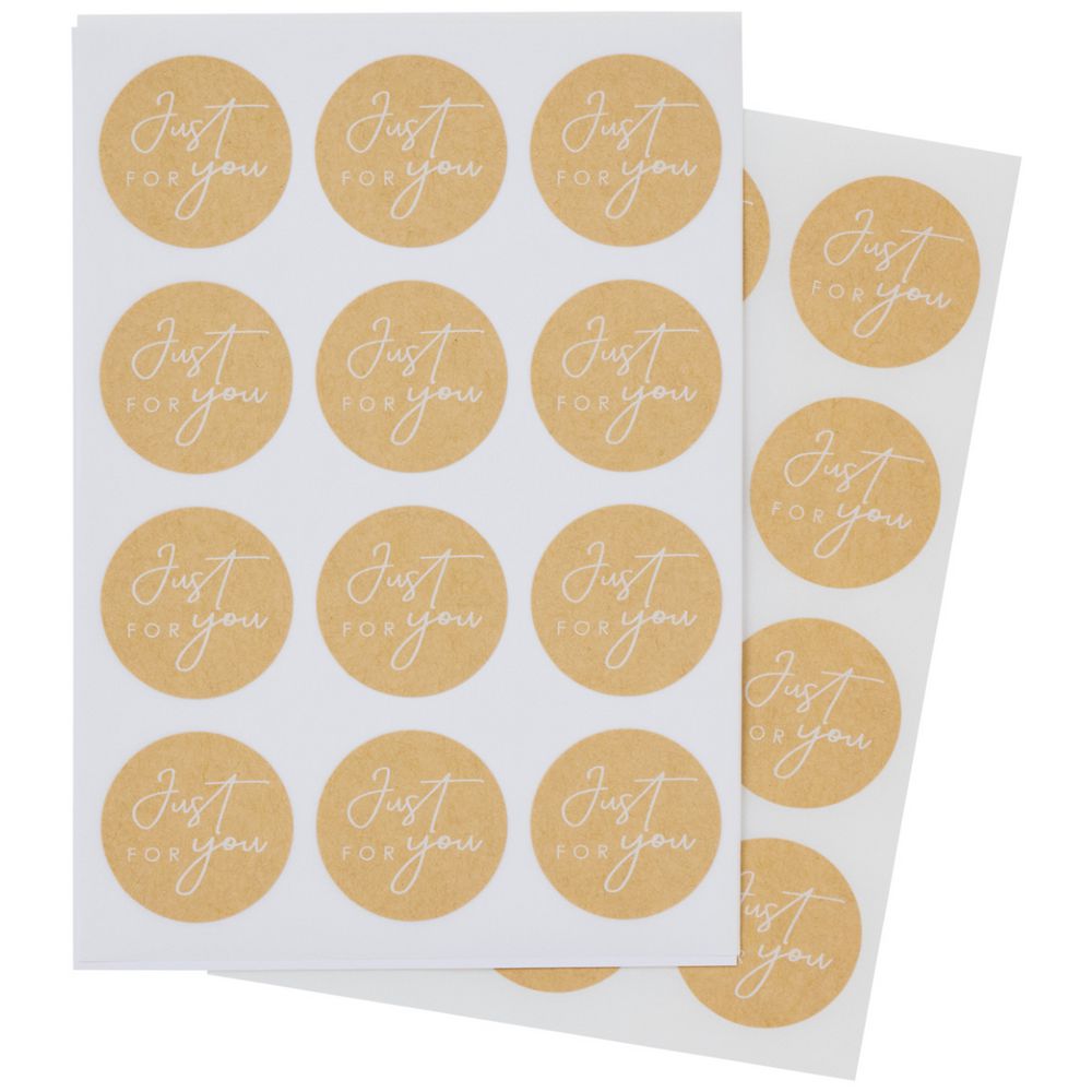 Otto Favours Just You Label 24 Pack Kraft | Officeworks