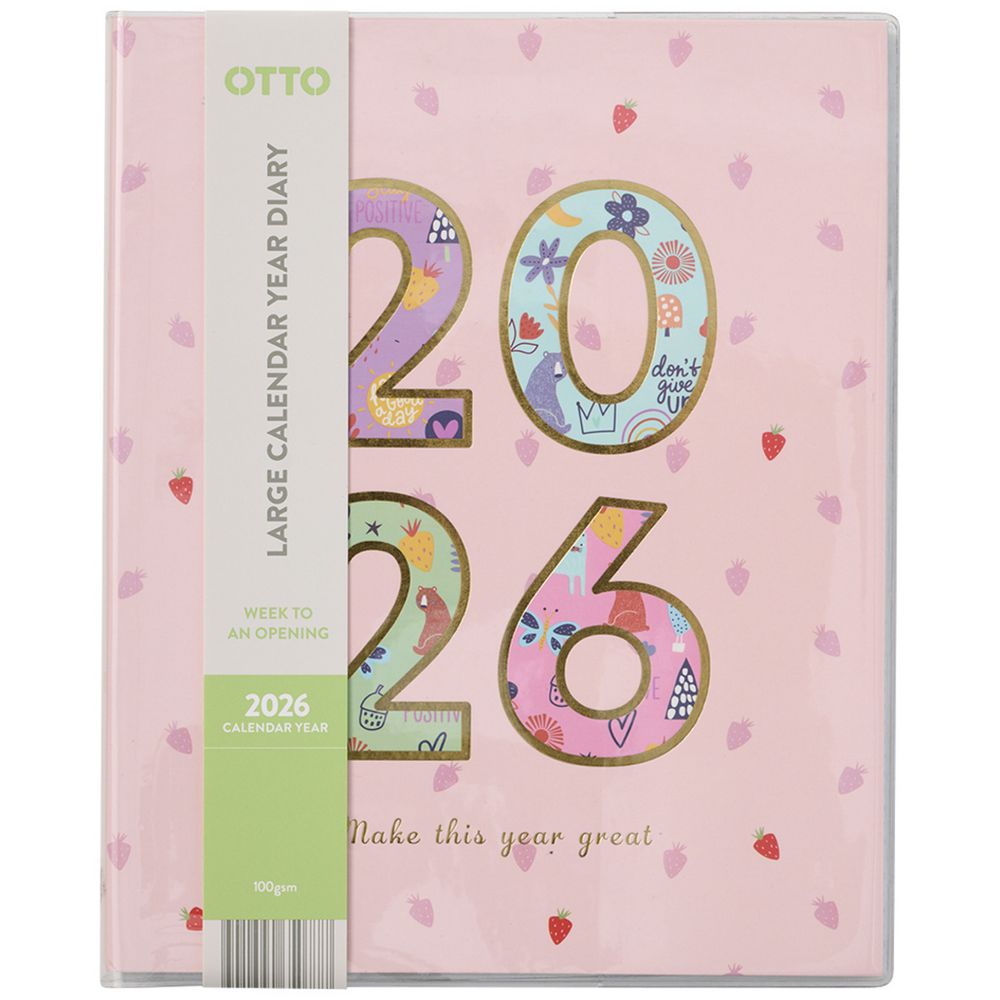 Otto Large Week to View 2026 Cute Diary | Officeworks