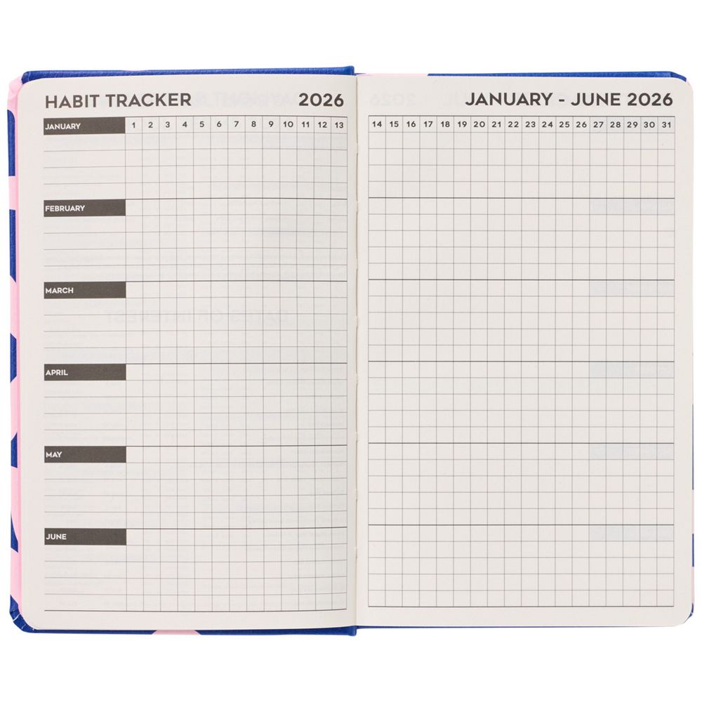 Otto A5 Day to Page 2026 Debossed Diary Blue | Officeworks