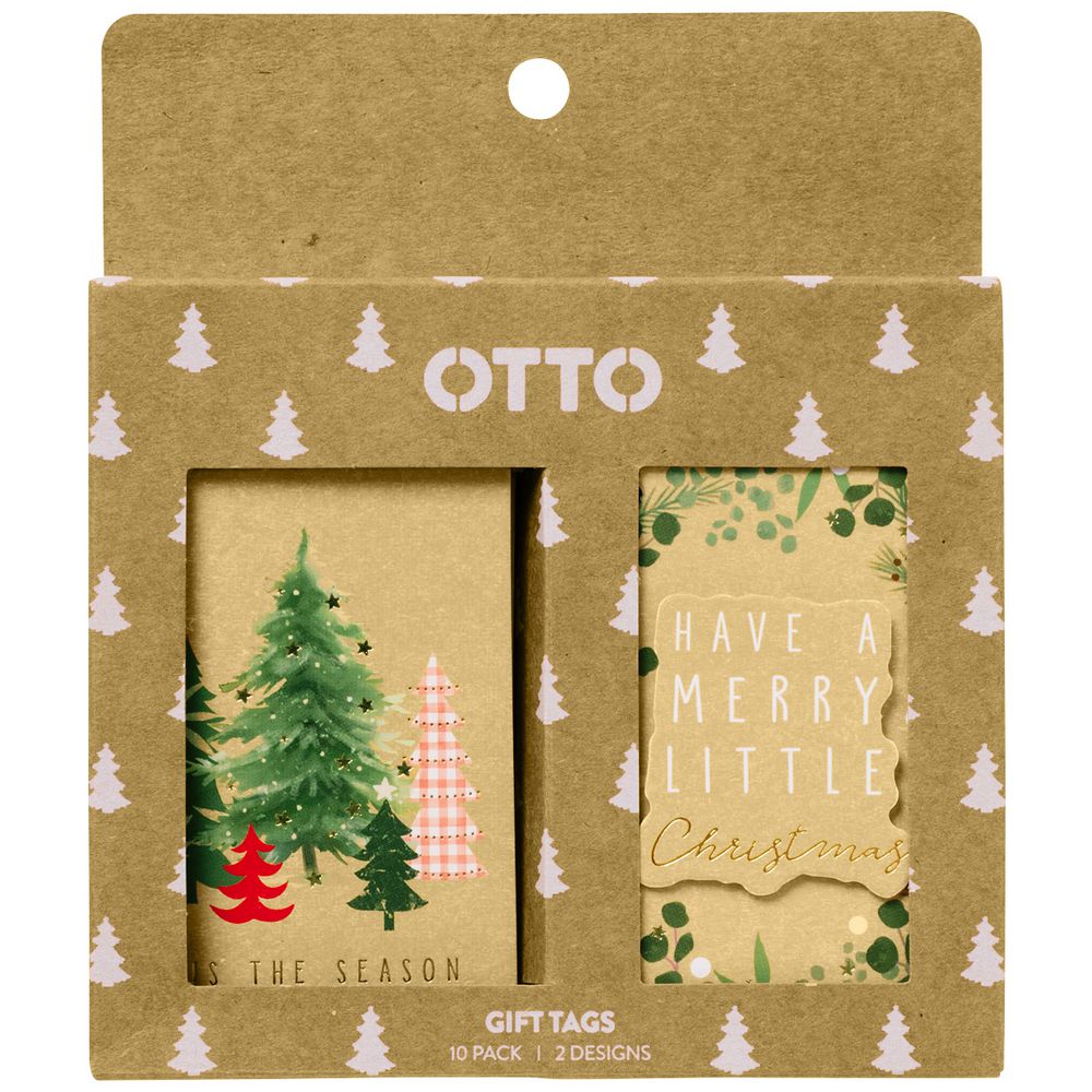 Otto Christmas Folding Gift Tags 10 Pack Australiana | Officeworks