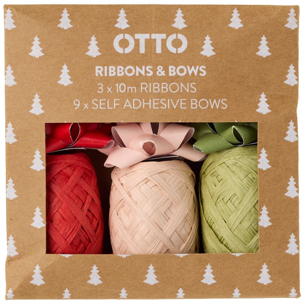 Otto Christmas Mixed Ribbon Bow Pack Australiana | Officeworks