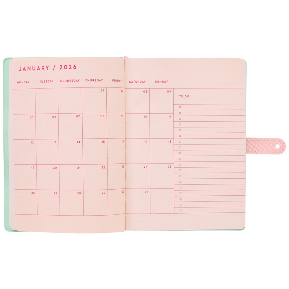 Otto A5 Week to View 2026 Colour Block Diary Jelly Mint | Officeworks