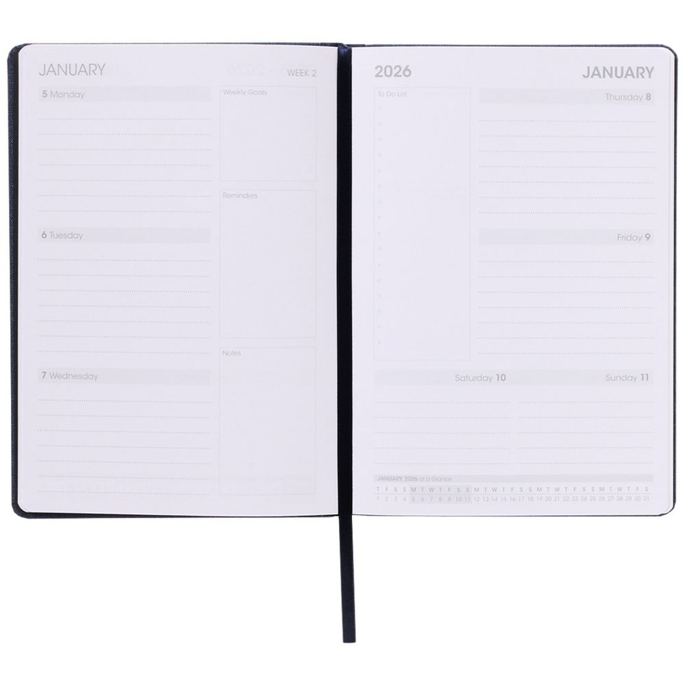 Otto A5 Week to View 2026 Recycled Diary Navy | Officeworks