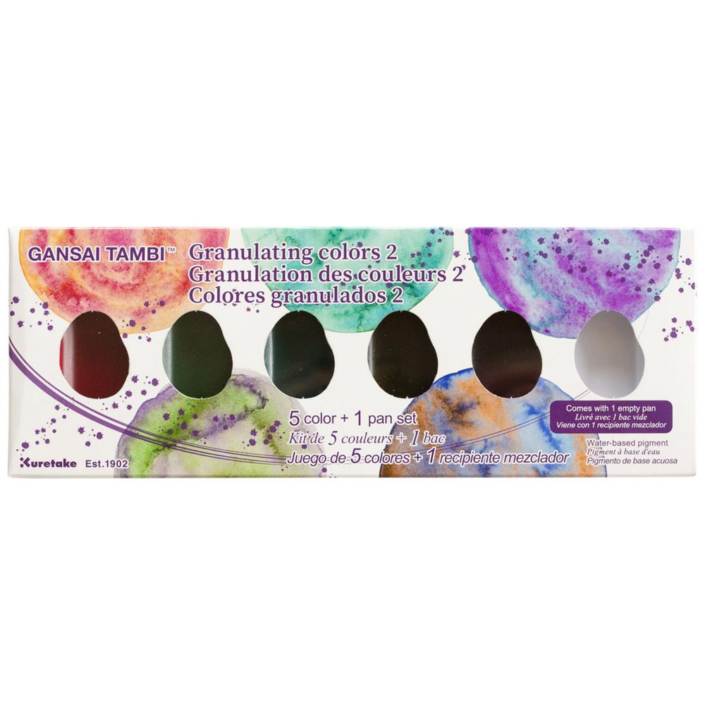 Kuresake Gansai Tambi Granulating Watercolours 5 Pack | Officeworks